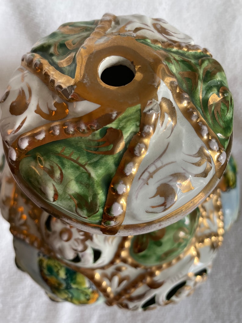 Vintage Italian Capodimonte Lamp Base - Etsy