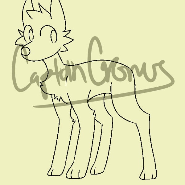 Furry Fox Base Lineart - Etsy