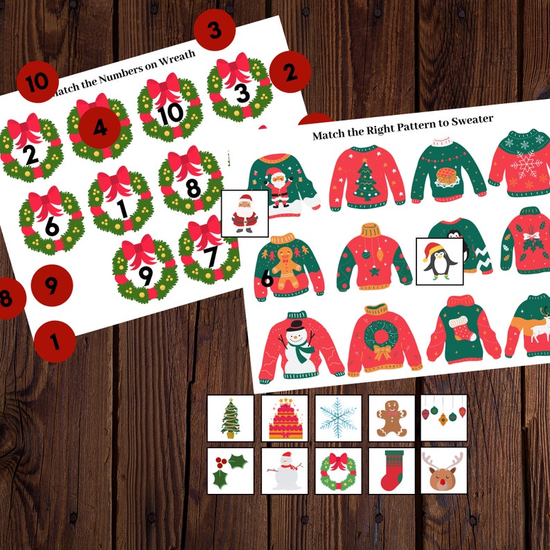 Toddler Christmas Busy Book Christmas Busy Binder Toddler - Etsy