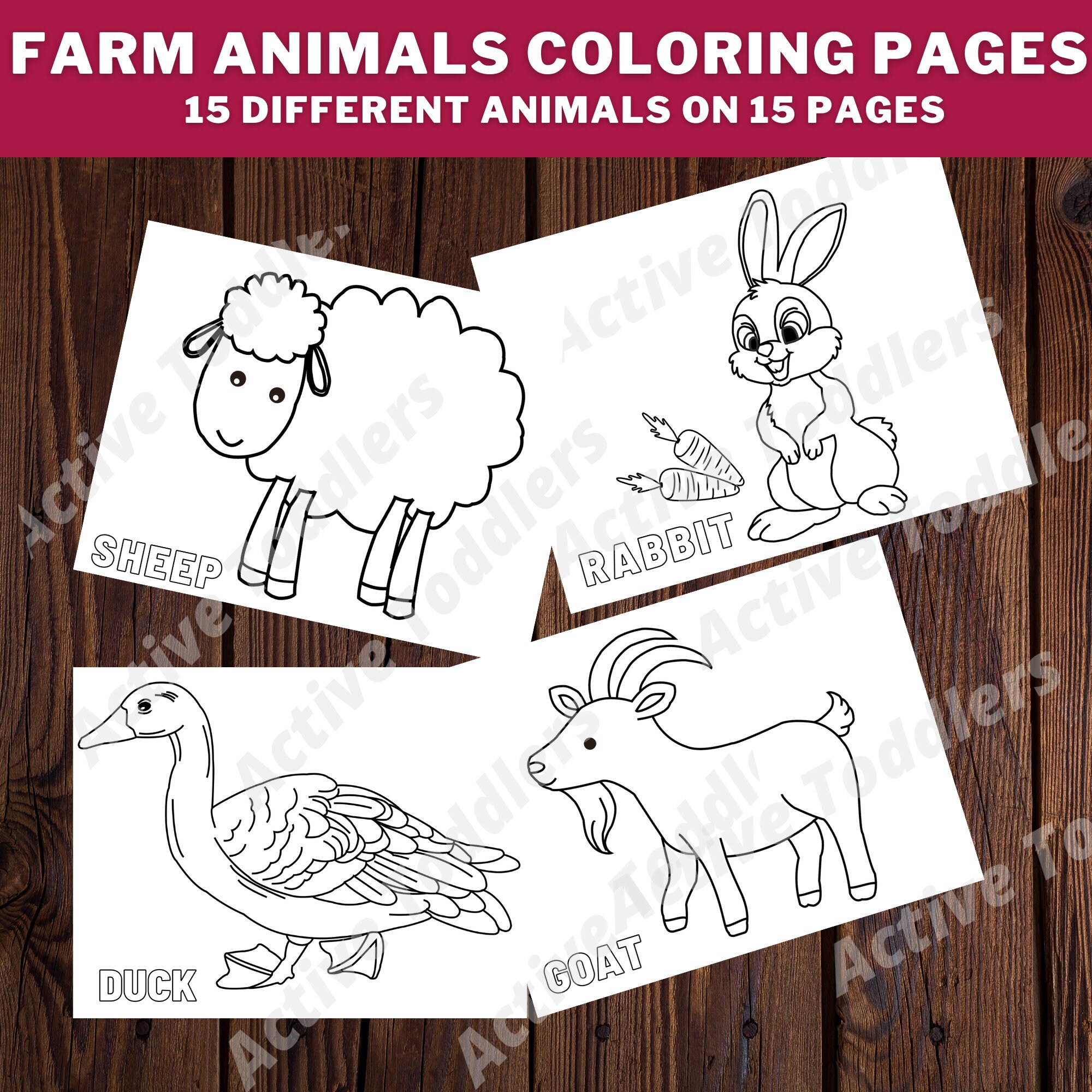 Coloring Pages For Kids Farm Animals