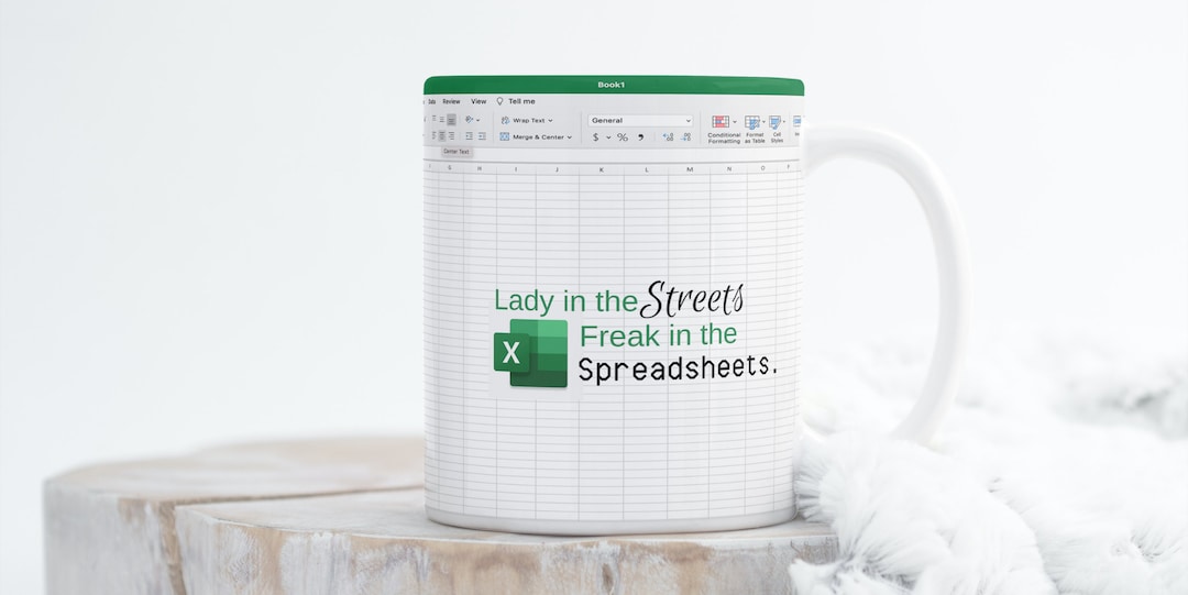 Excel Spreadsheet Mug | Lady in the Streets Freak in the Spreadsheets ...