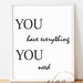 Motivational Wall Decor | Quote Printable Wall Art | You Have ...