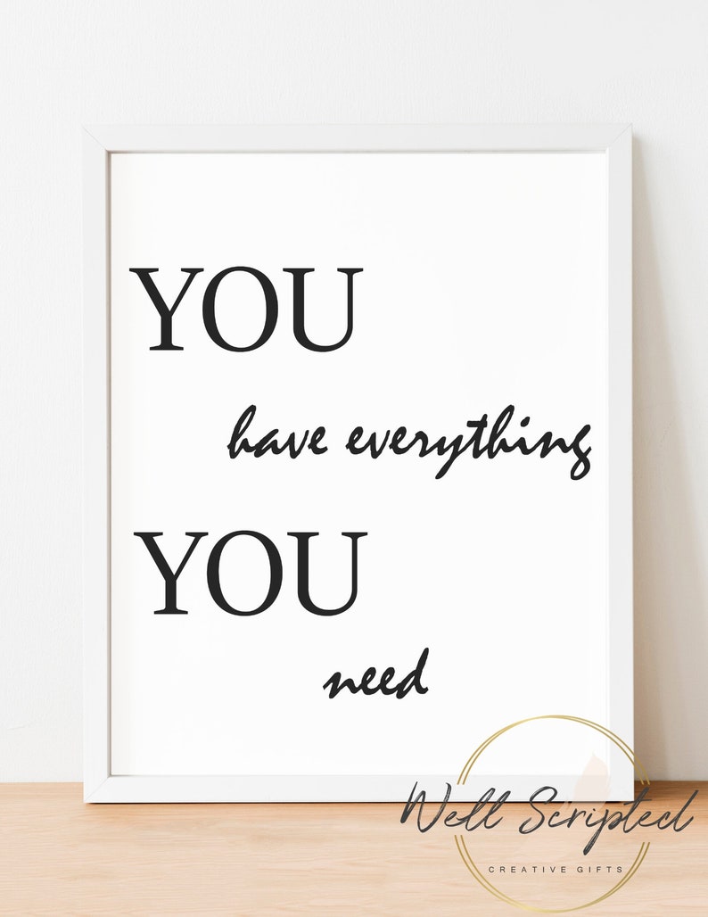Motivational Wall Decor | Quote Printable Wall Art | You Have ...