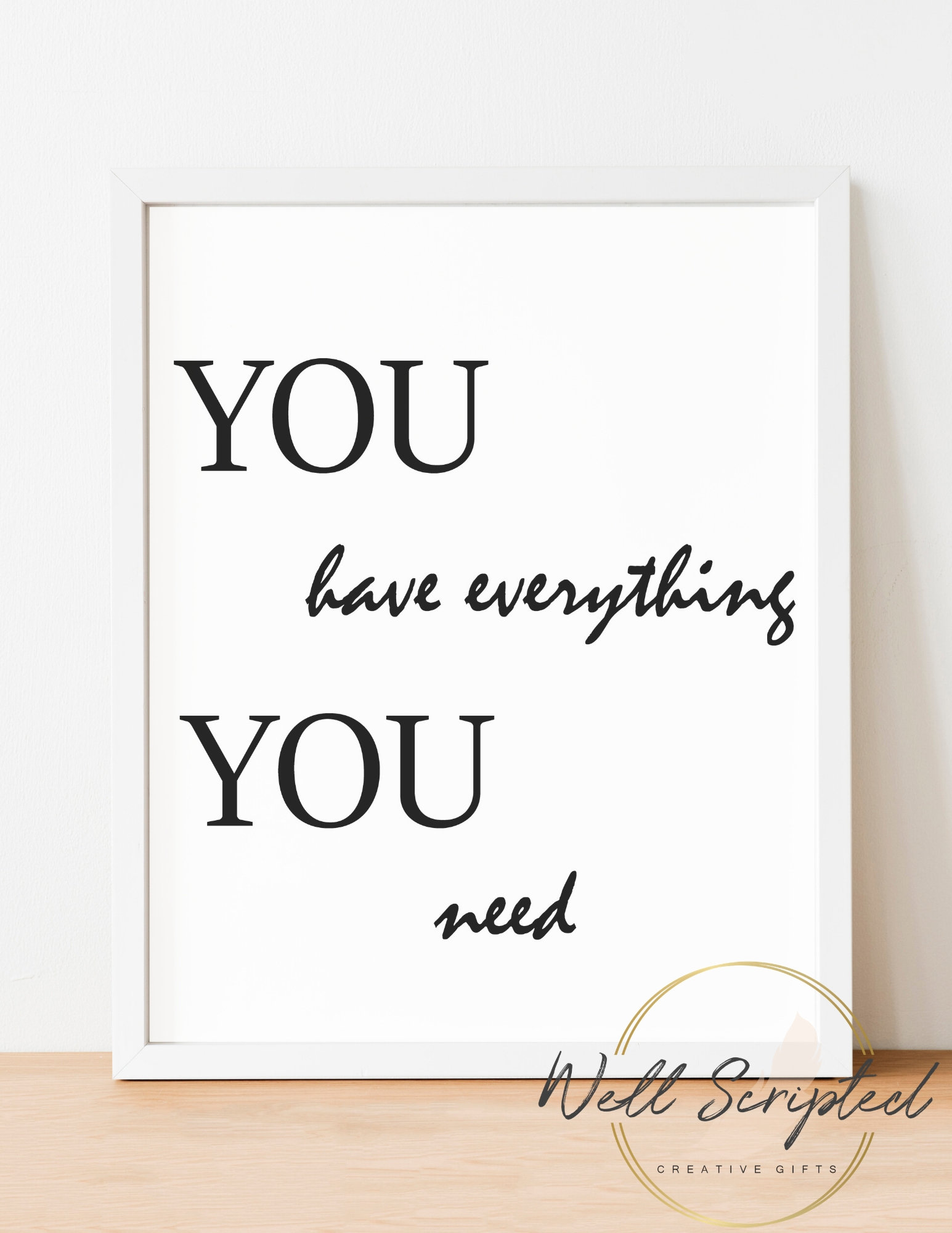 Motivational Wall Decor | Quote Printable Wall Art | You Have ...