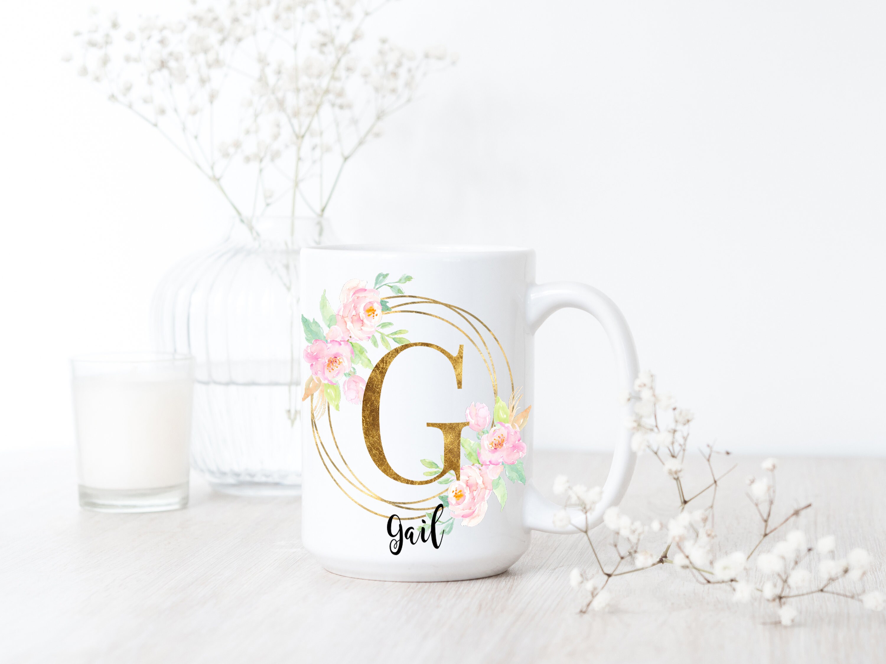 Personalized Initial Mug Custom Mug Mug for Her Monogram - Etsy