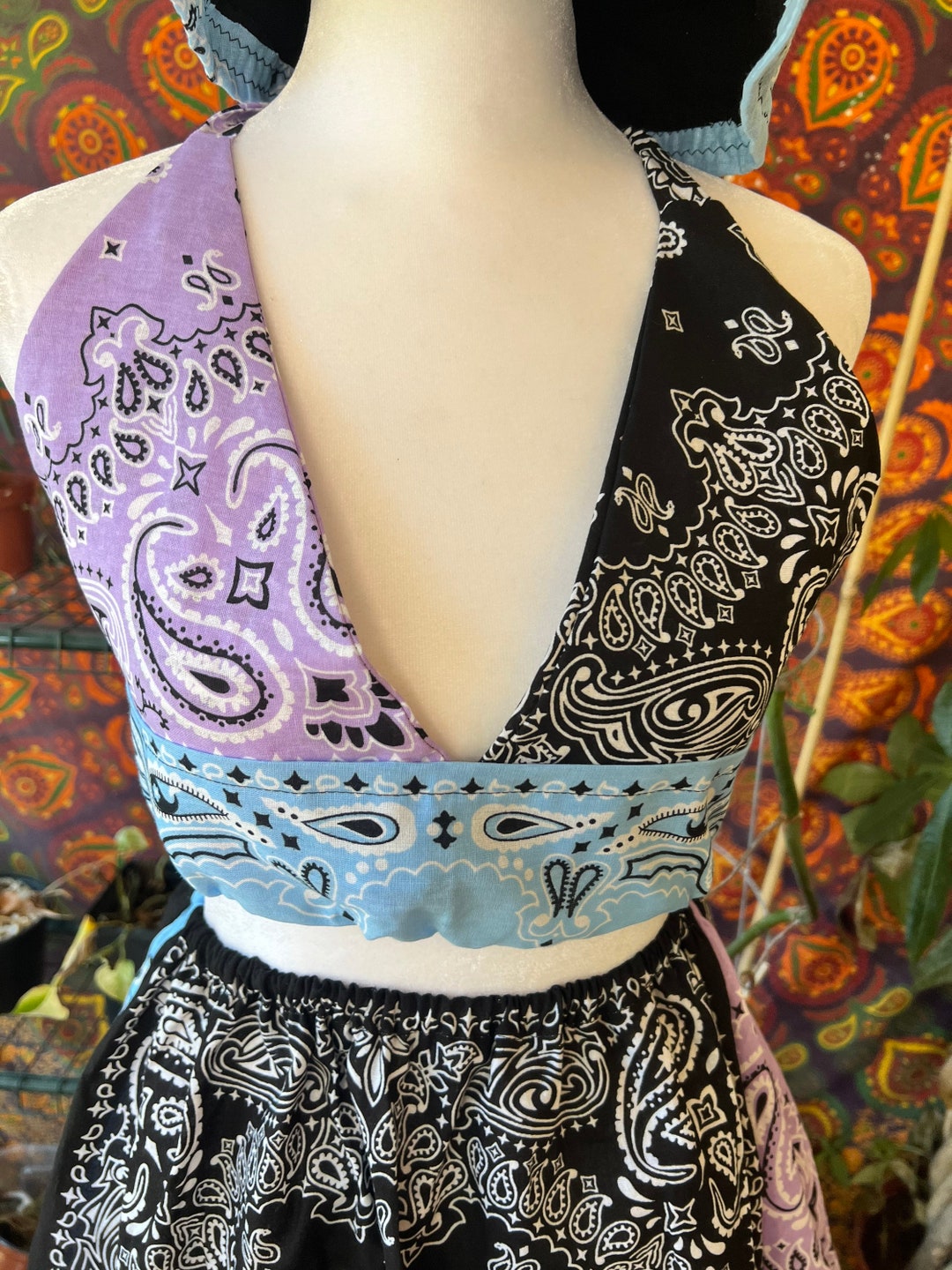 Three Toned Bandana Top - Etsy