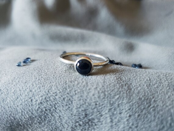 Sapphire Cabachon Bezel Set Ring | Etsy