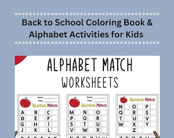 Learning Activities, Kids Fun Learning Game Bundle, First Alphabet Book ...