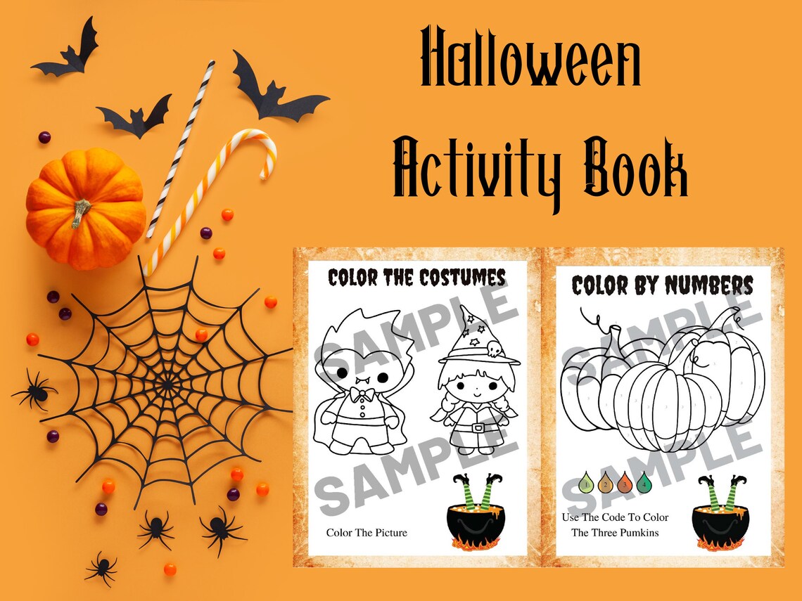 12 Printable Page Halloween Activity Book Instant Download - Etsy