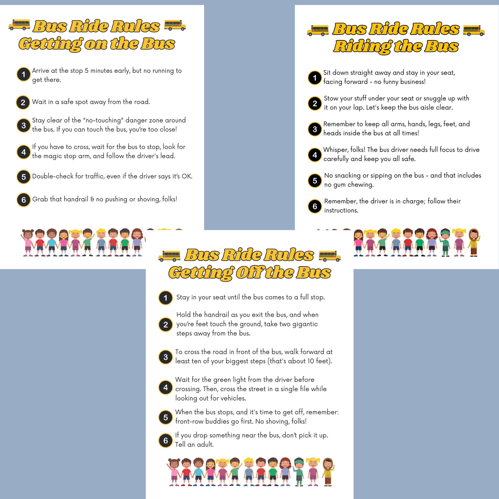 Interactive Bus Safety Printable Activities for Kids - Educational ...