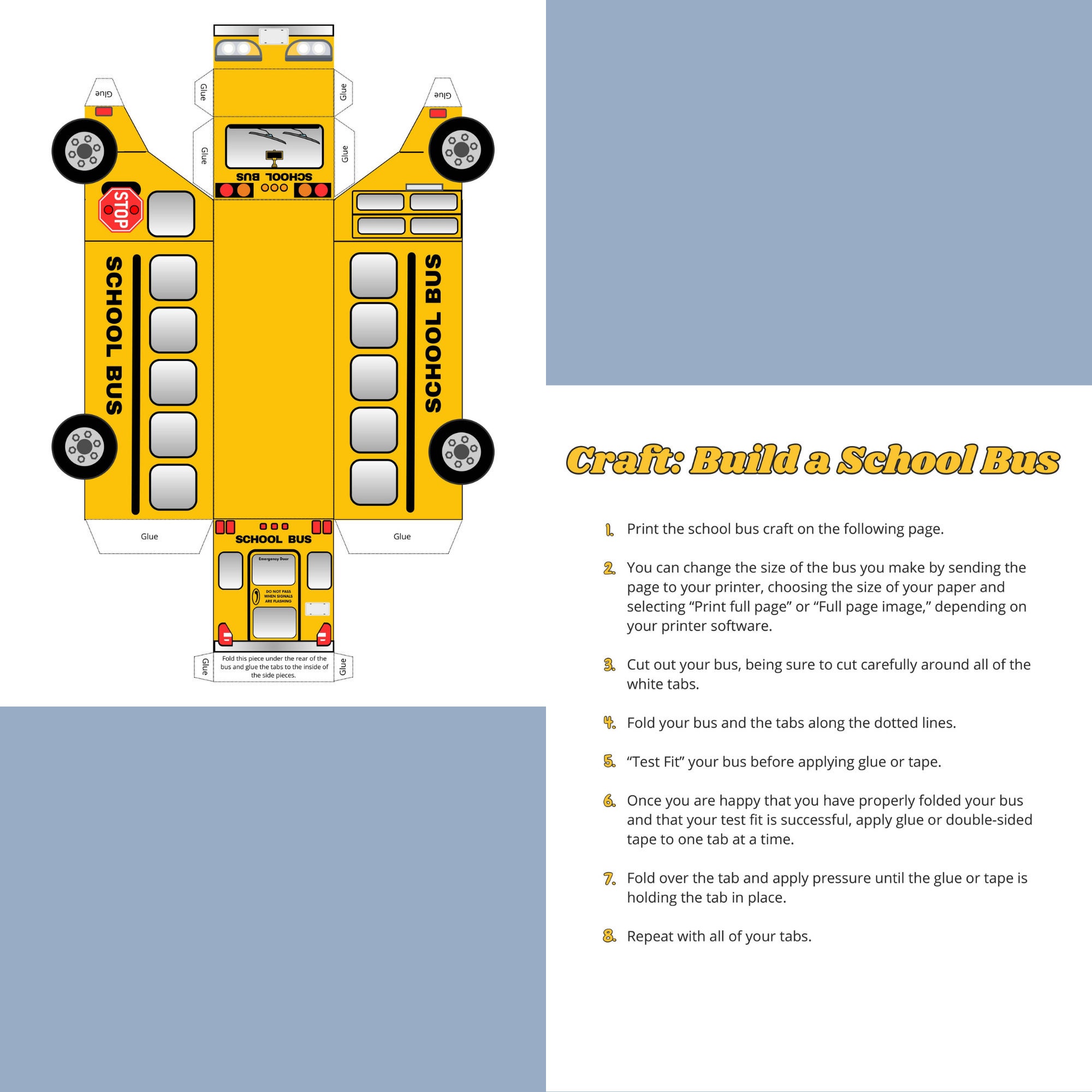 Interactive Bus Safety Printable Activities for Kids - Educational ...