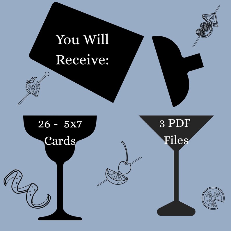 Printable Cocktail Recipe Cards: Classic & Modern Drinks (PDF) - Etsy