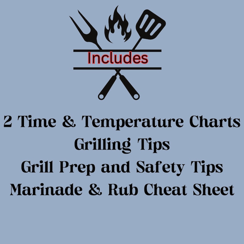 BBQ Grilling Time & Temperature Chart, Marinade Rub Tips (instant ...