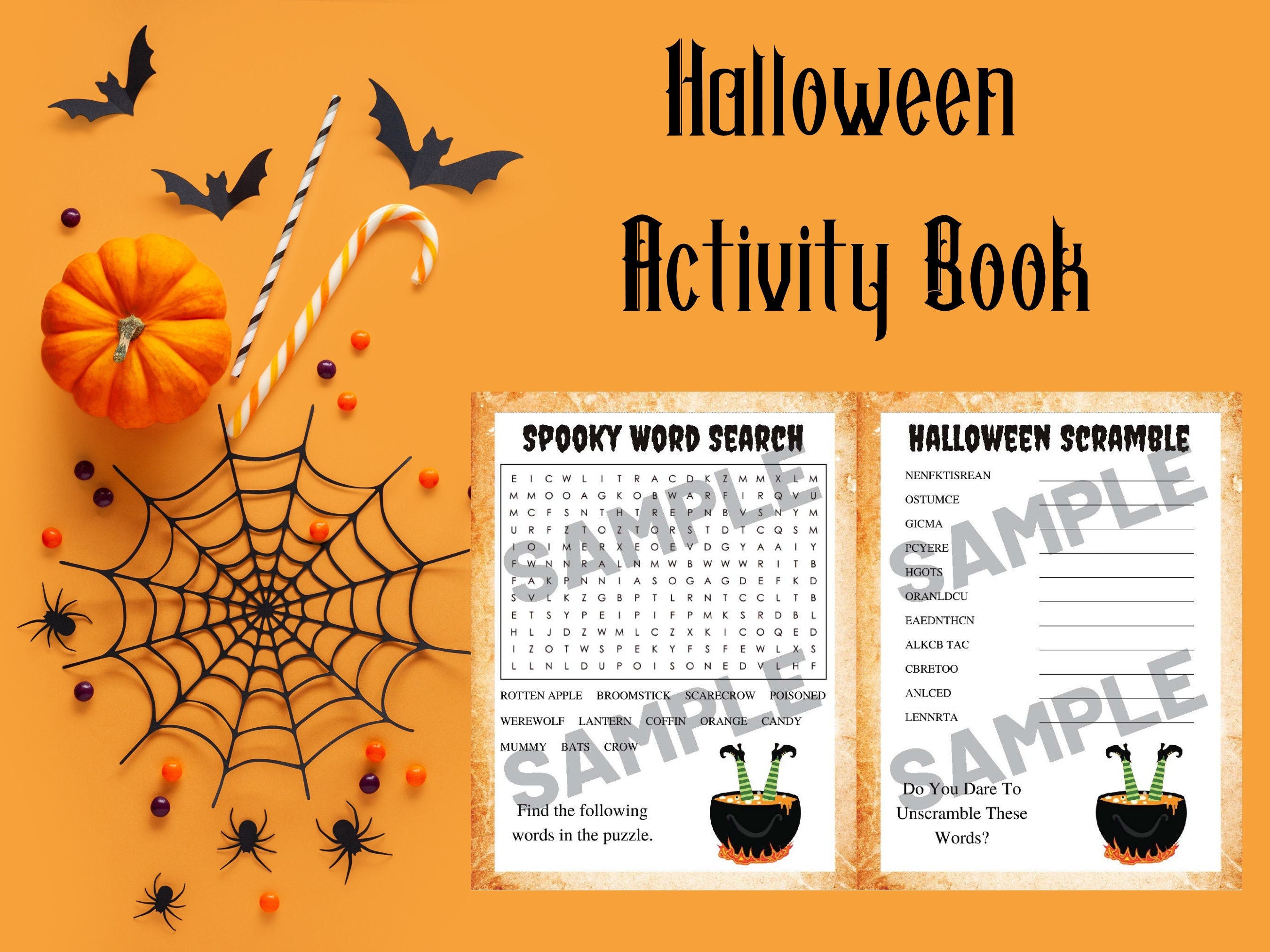 12 Printable Page Halloween Activity Book Instant Download - Etsy