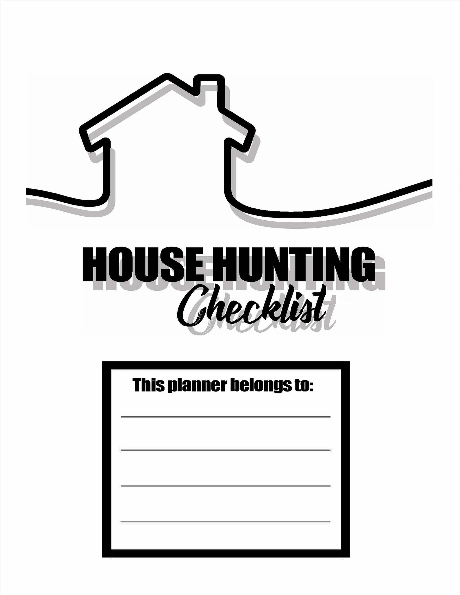 House Hunting Checklist / 51 Page Printable Checklist - Etsy