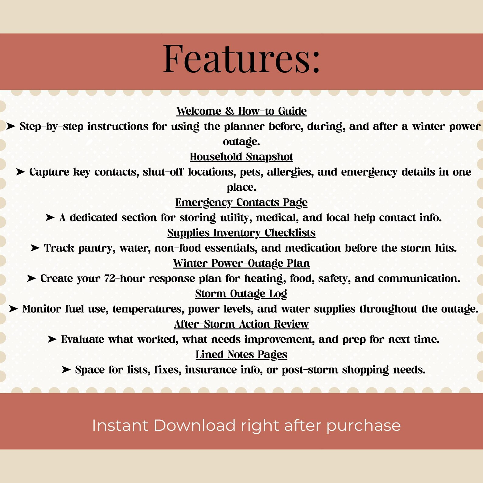 Winter Power Outage & Storm Prep Planner (instant Download) - Etsy
