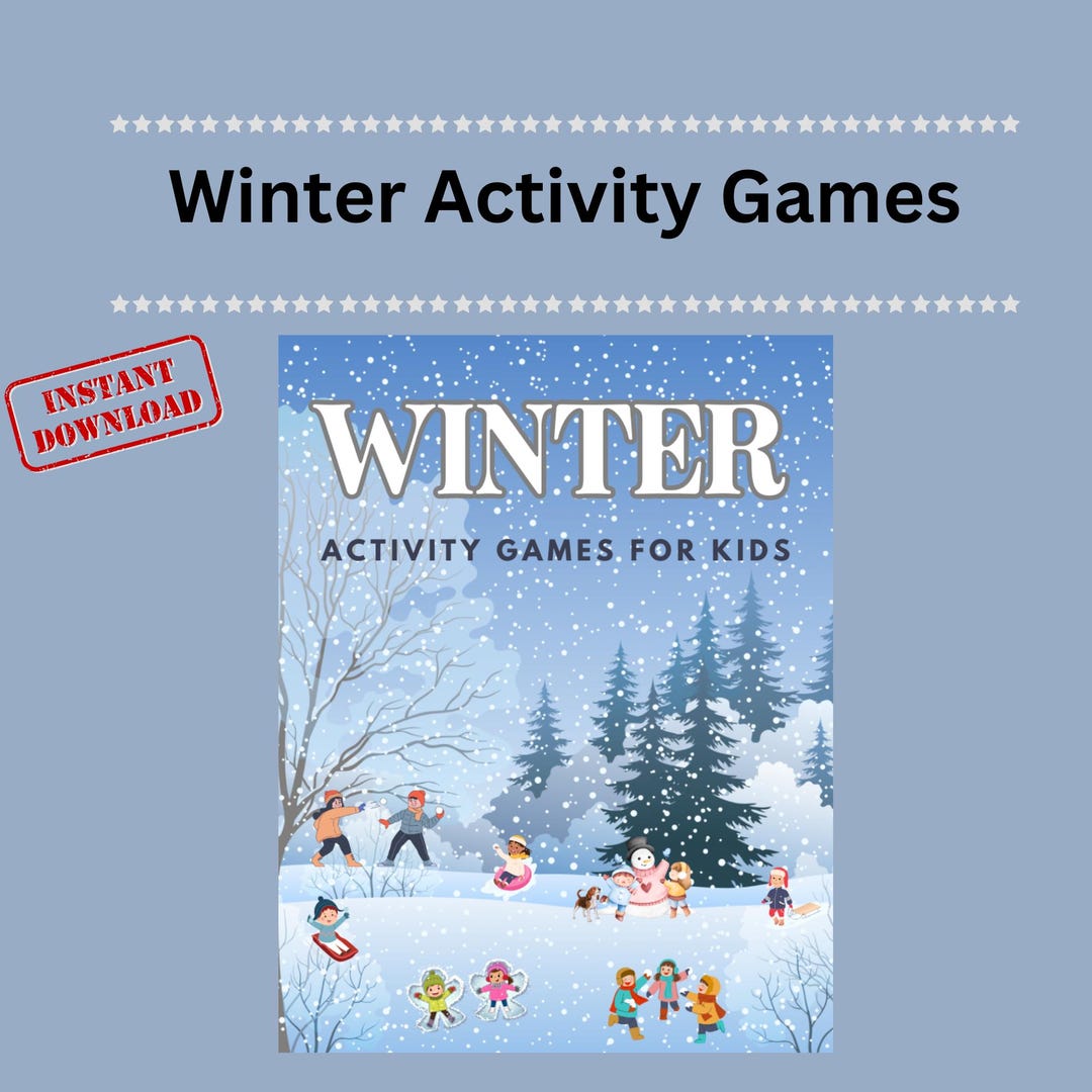 Printable Winter Fun Games for Kids: Educational Activities - Etsy
