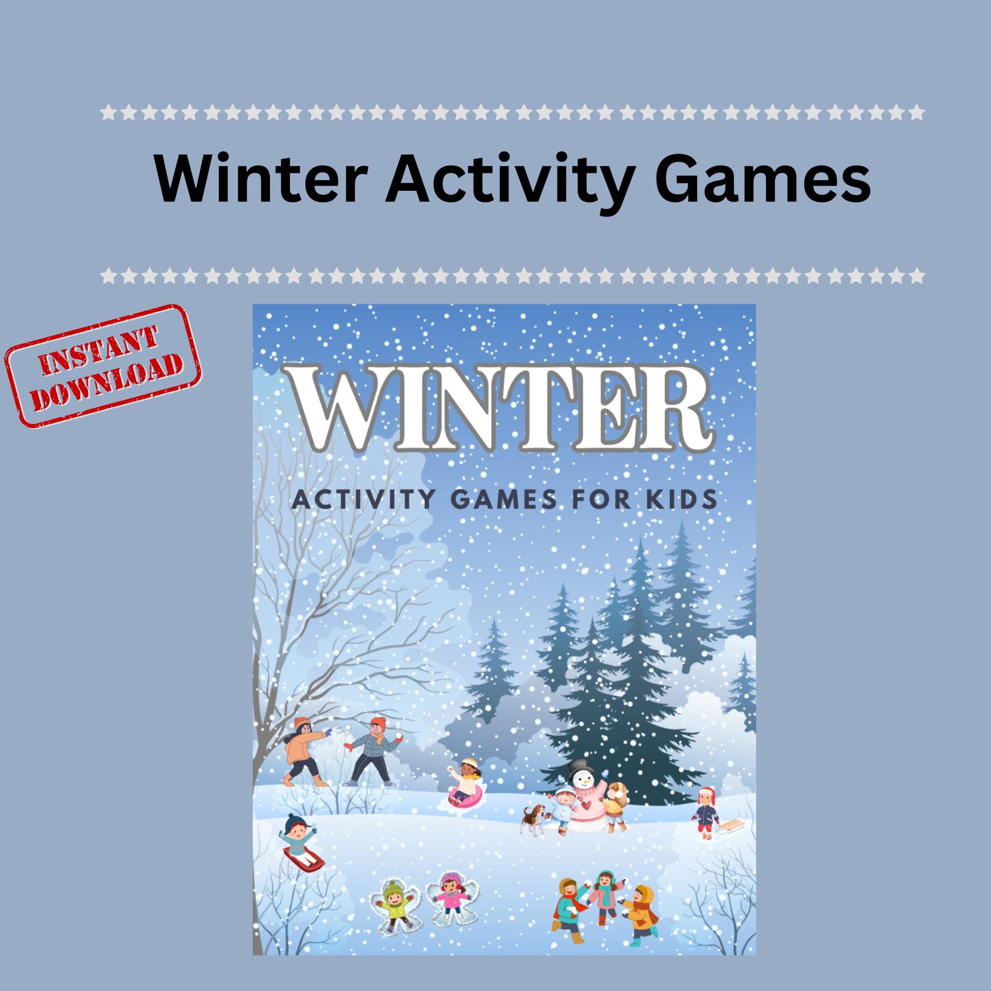Printable Winter Fun Games for Kids: Educational Activities - Etsy