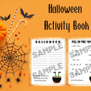 12 Printable Page Halloween Activity Book Instant Download - Etsy