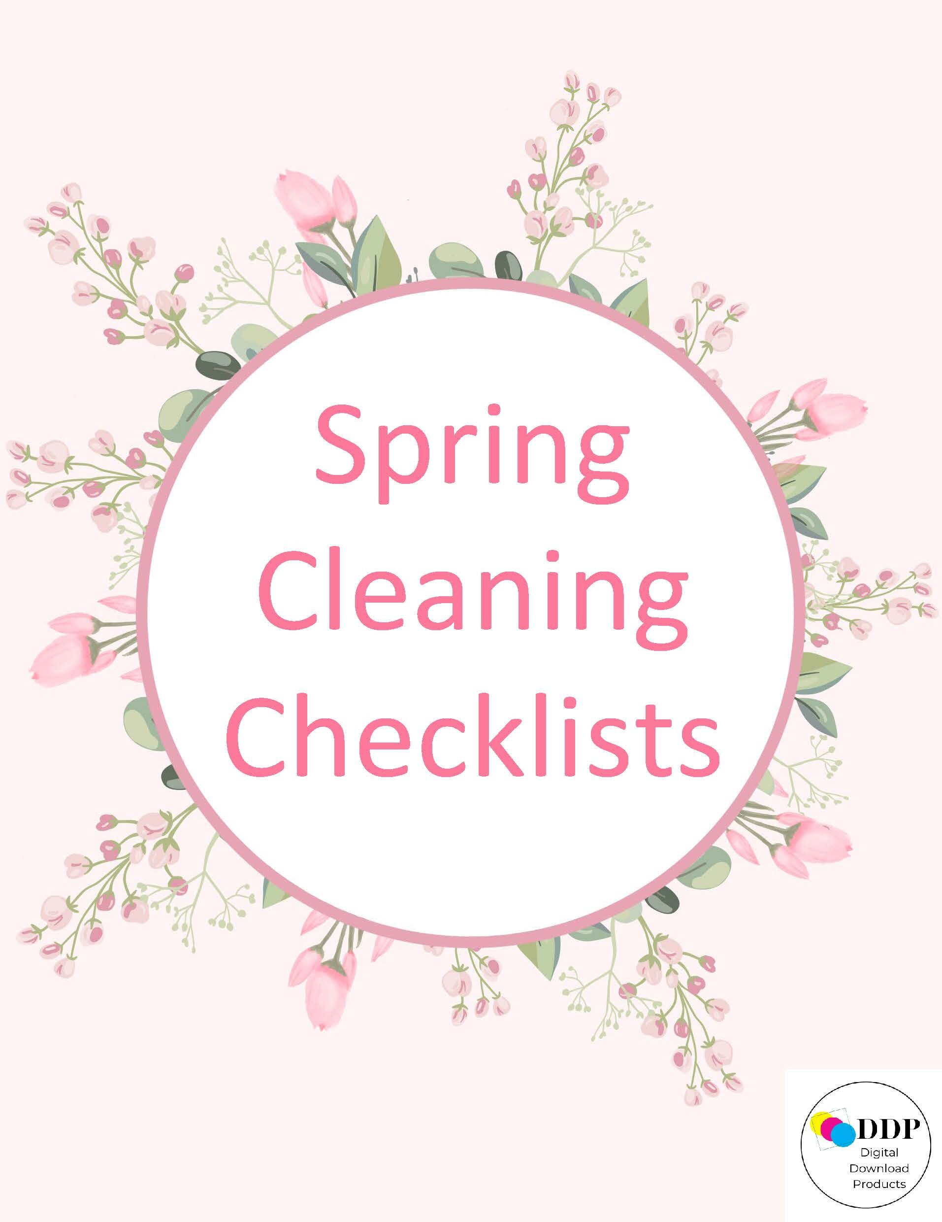 Spring Cleaning Checklists / 18 Page Printable Cleaning Log - Etsy
