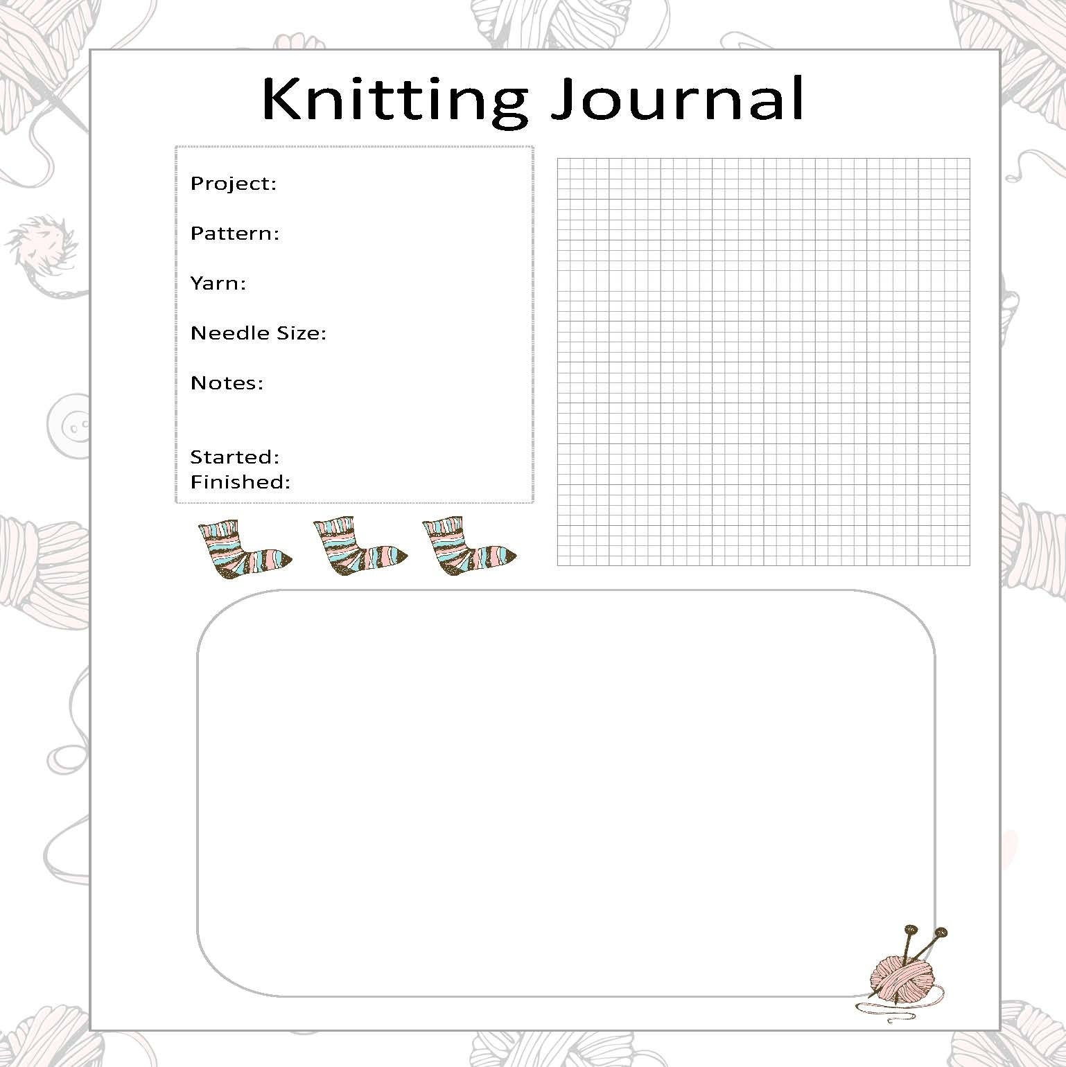 Knitting Project Planner / 22 Page Printable Planner | Etsy