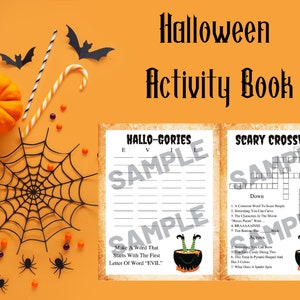 12 Printable Page Halloween Activity Book Instant Download - Etsy