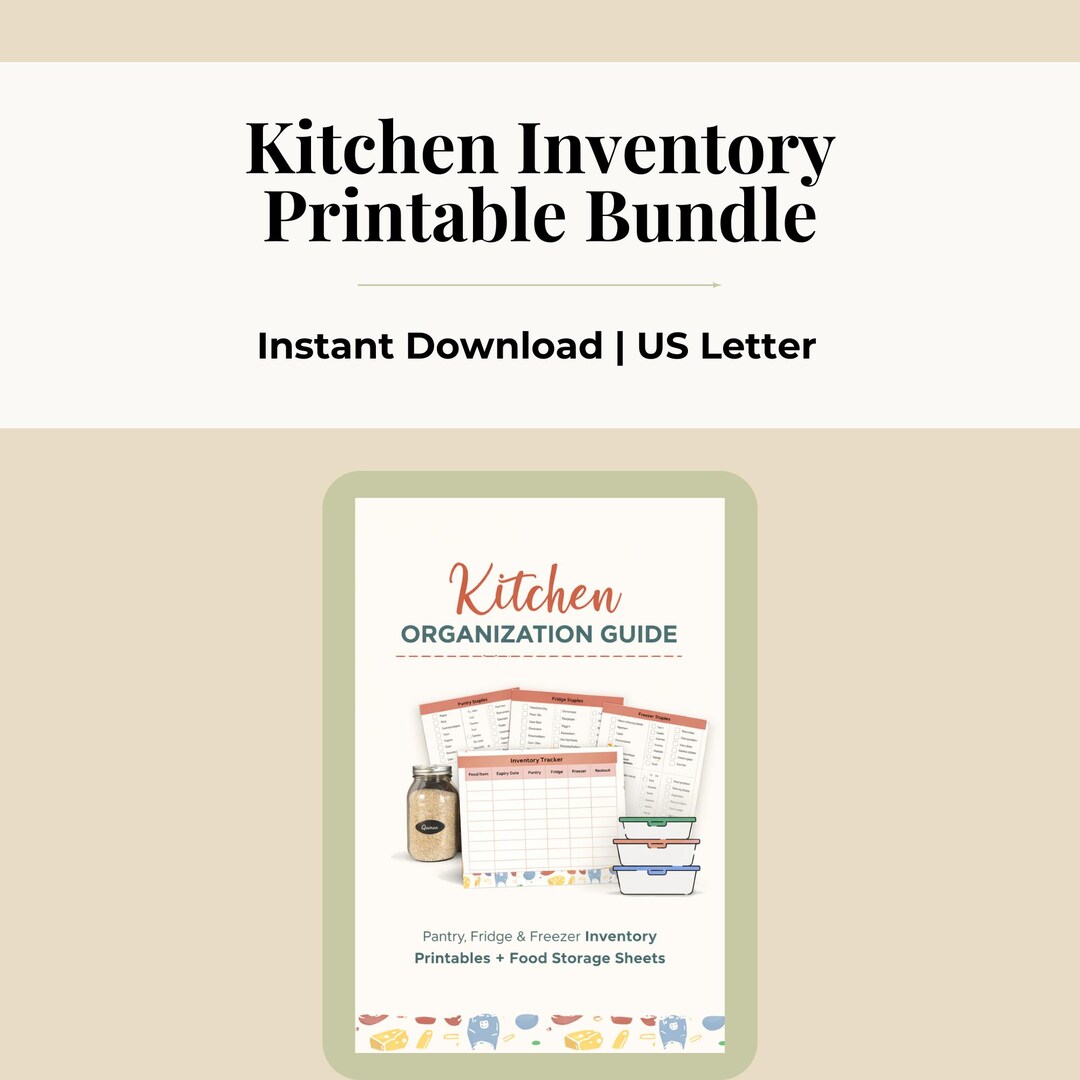 Kitchen Inventory Printable Bundle – Pantry, Fridge & Freezer Food ...