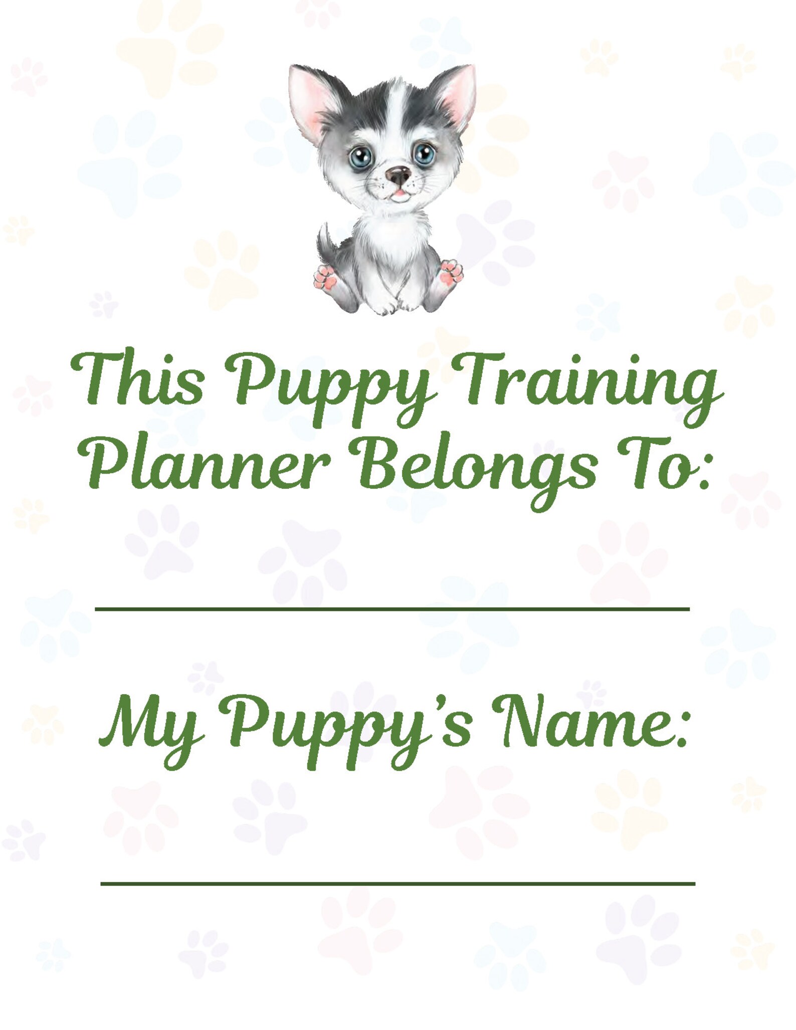 Puppy Training Planner 38 Page Printable Planner Etsy puppy-training-planner-38-page-printable-planner-etsy