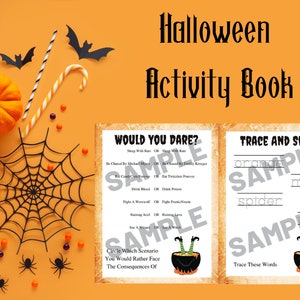 12 Printable Page Halloween Activity Book Instant Download - Etsy