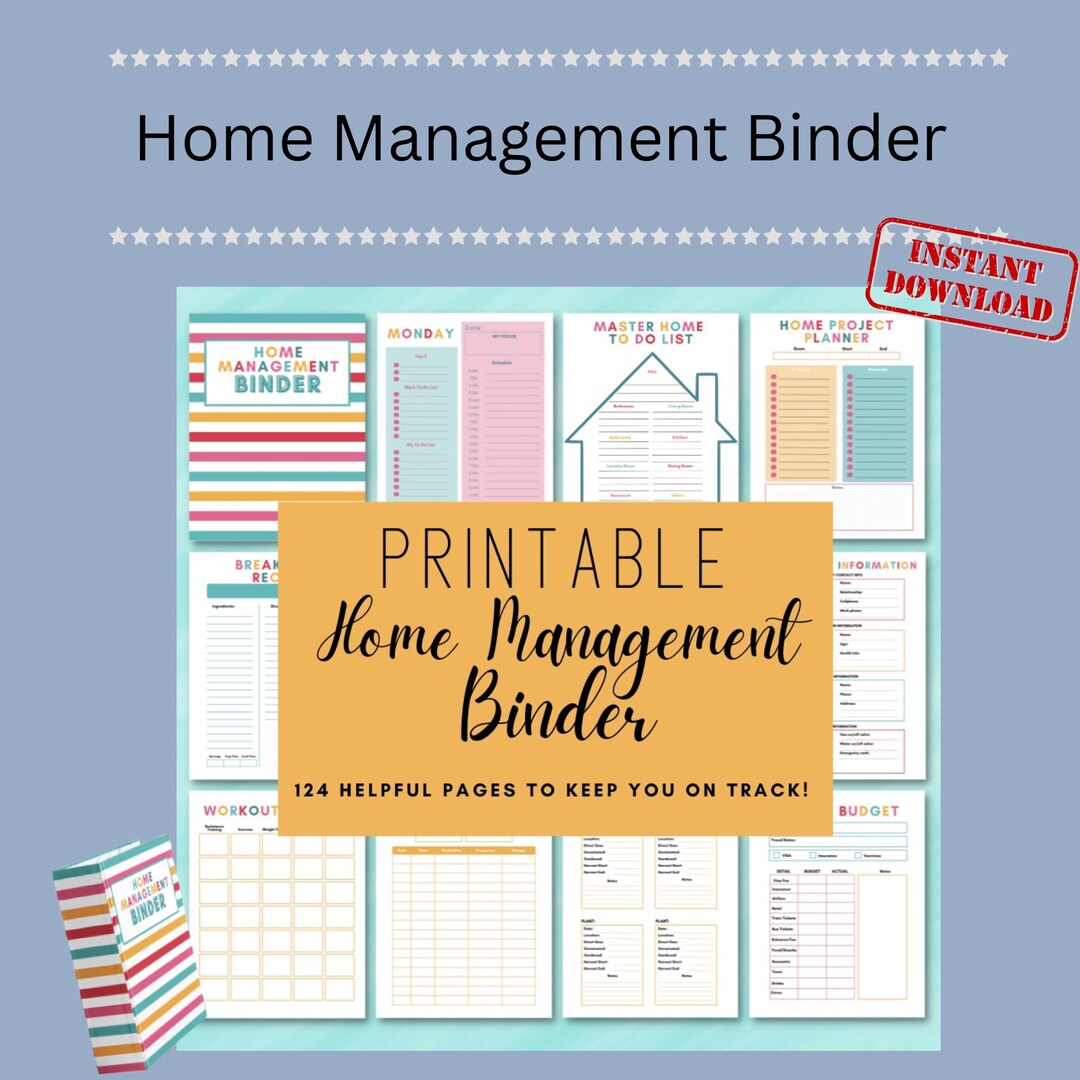 Customizable Home Organizer: Meal, Finance, Cleaning & Wellness Planner ...