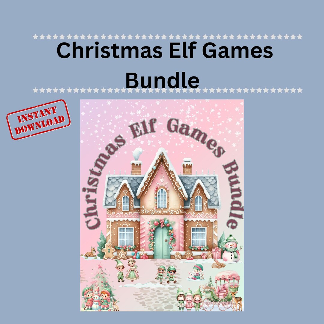 Festive Elf Game Pack: 14 Printable Holiday Party Activities for ...