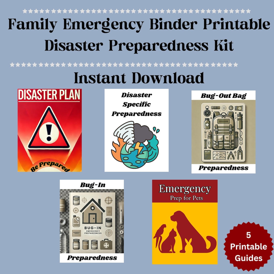 Family Emergency Binder Printable – Disaster Preparedness Kit, Survival ...