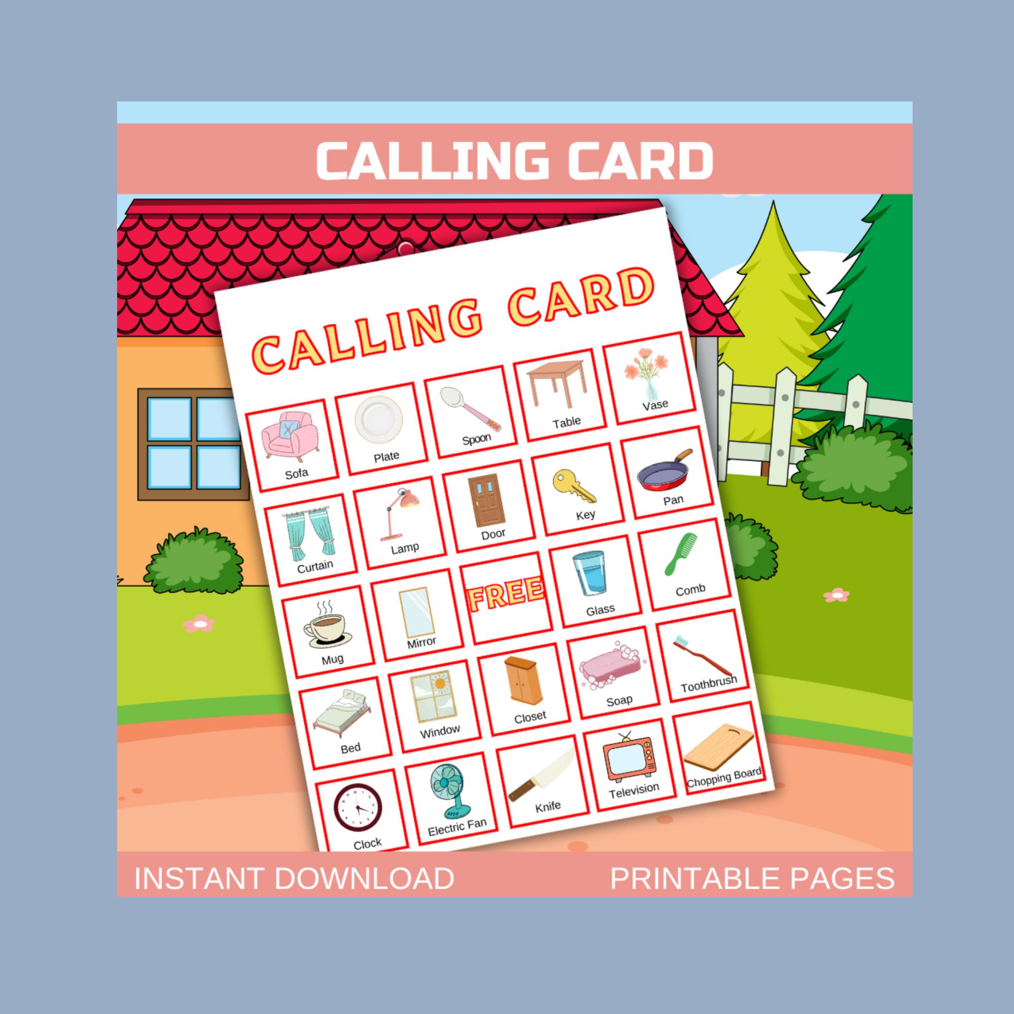 Household Items Bingo Game Printable, 25 Unique Bingo Cards, Fun Family ...