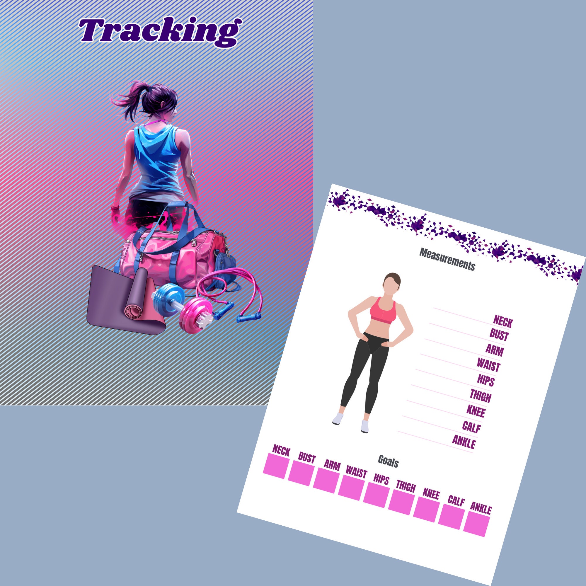 30-day Fitness Routine With Motivational Challenges and Trackers - Etsy