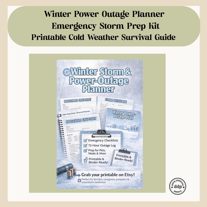 Winter Power Outage & Storm Prep Planner (instant Download) - Etsy