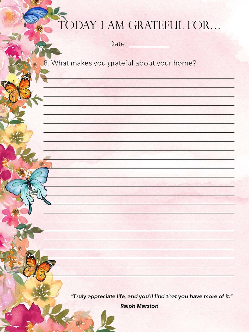 30 Day Gratitude Journal / 32 Page Printable Journal - Etsy