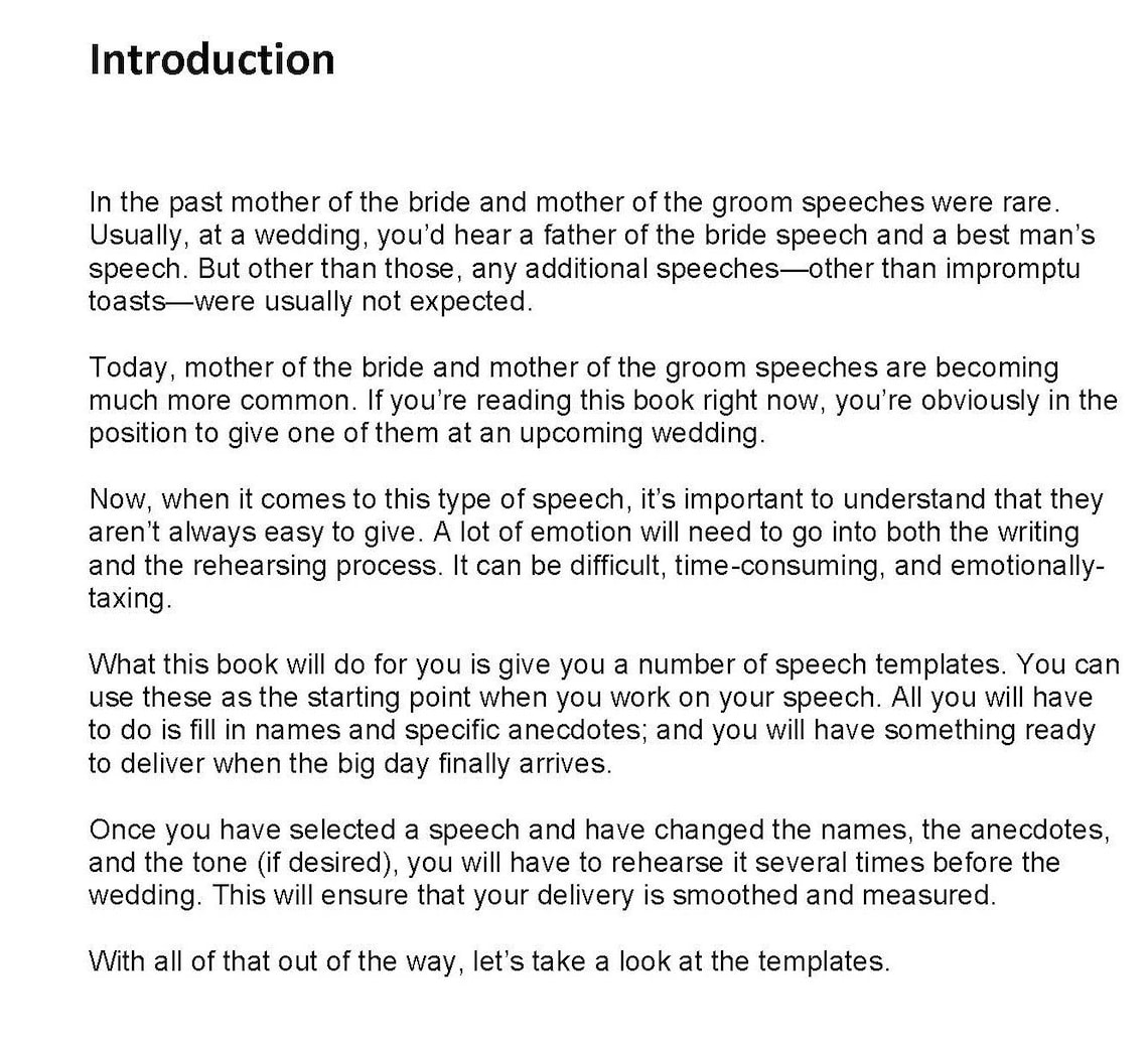 Wedding Speeches for the Mother of the Bride & Groom - Etsy