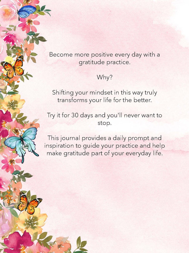 30 Day Gratitude Journal / 32 Page Printable Journal - Etsy