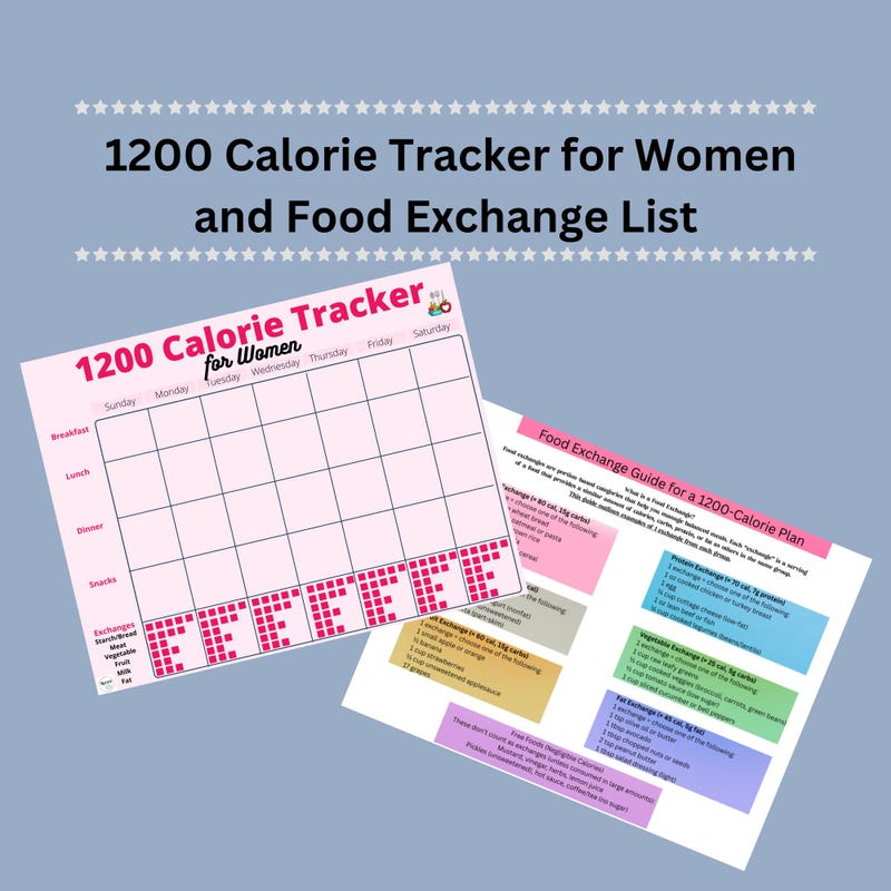 Diabetic Exchange Chart - Etsy