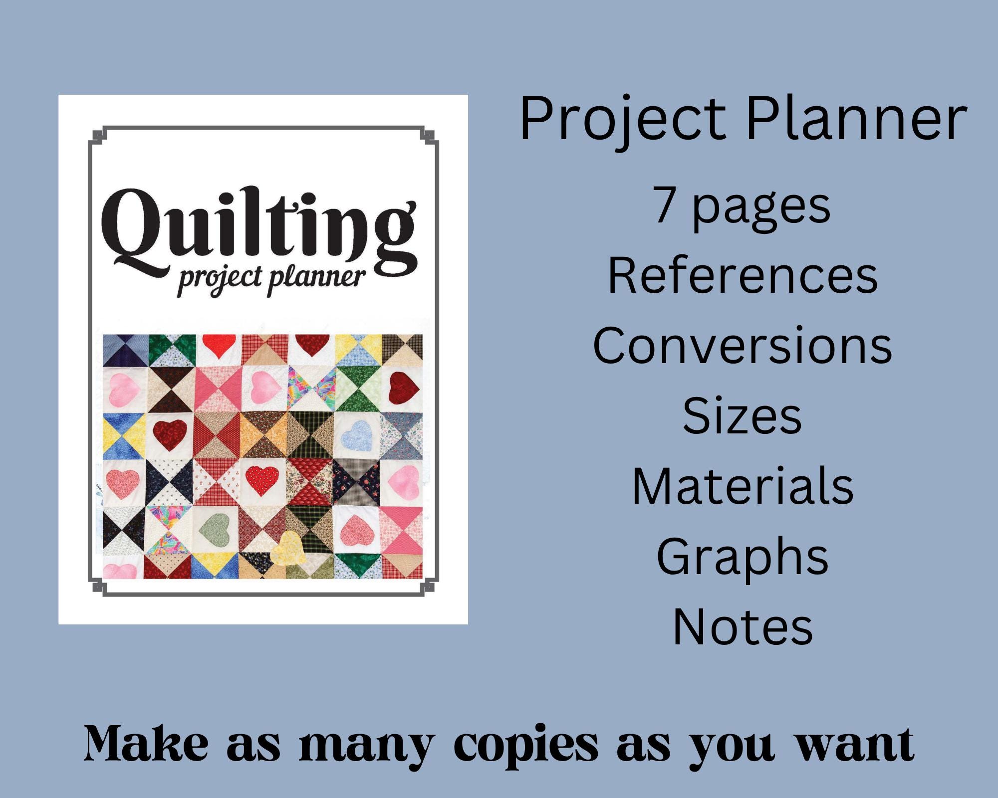 Quilting Project Planner: 7-page Fabric Tracker (PDF Digital Download ...