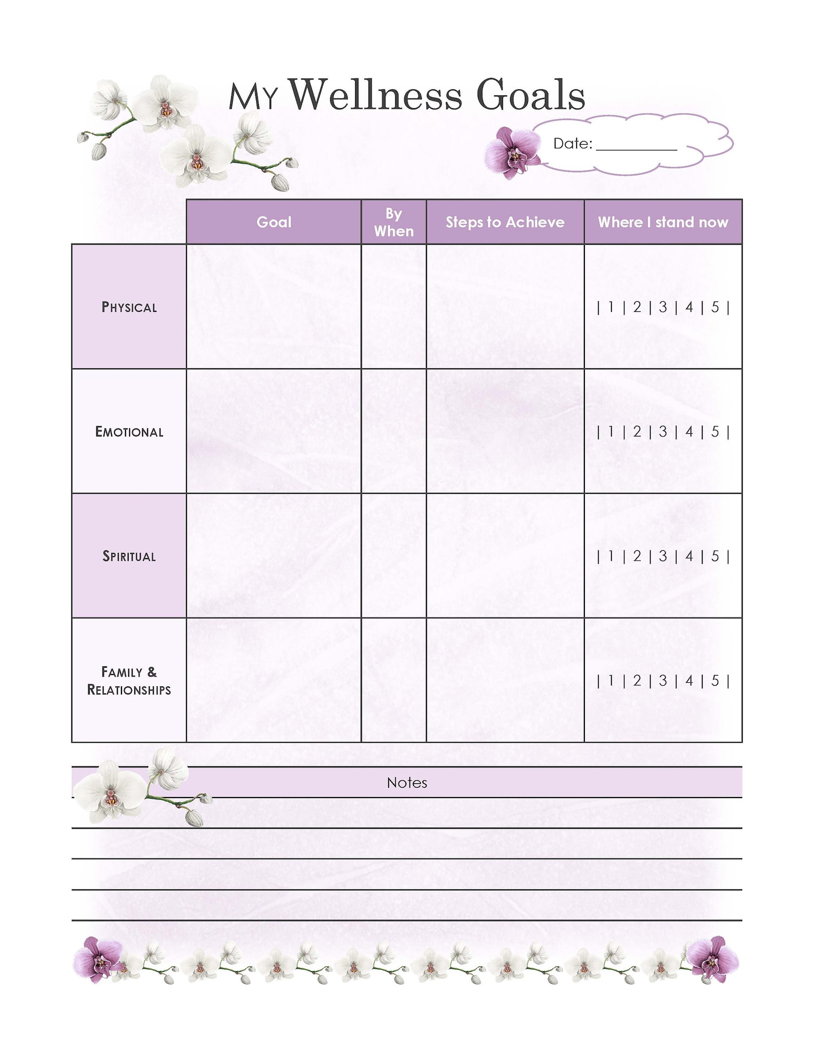 Printable Self Care Journal