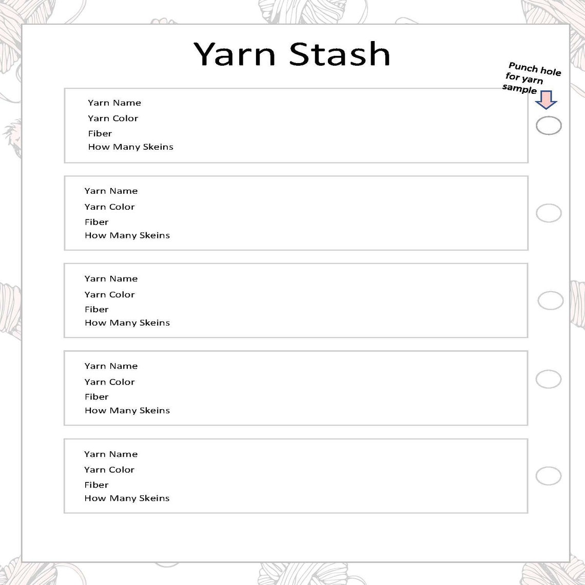 Knitting Project Planner / 22 Page Printable Planner | Etsy