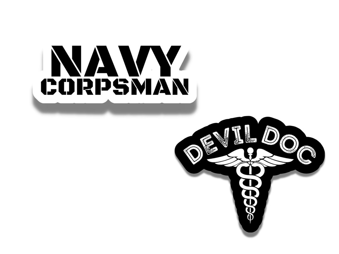 Navy Corpsman Sticker, Devil Doc Stickers, HM Sticker, Military ...