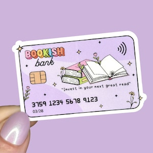 Bookish Bank Sticker | Book Stickers | Waterproof Stickers | Kindle, E ...