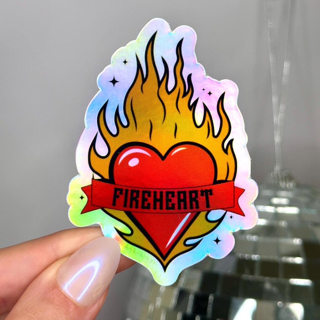 Fireheart Sticker | Holographic | Throne of Glass | Aelin | SJM ...