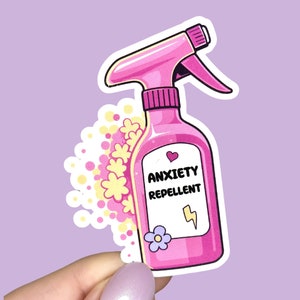 Anxiety Repellent Sticker | Mental Health | Positivity | Funny Stickers ...