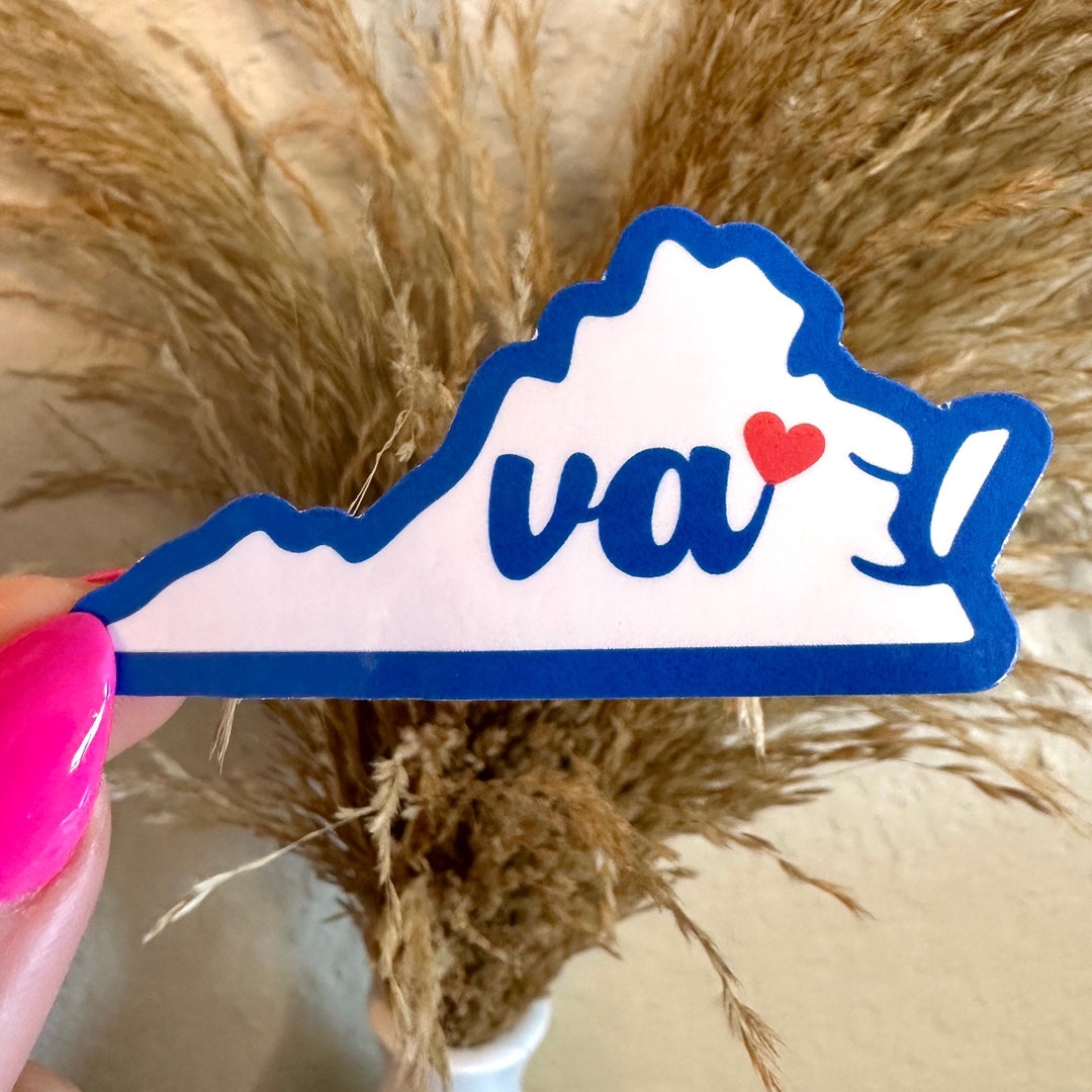 Virginia State Sticker: VA is for Lovers, Waterproof Vinyl - Etsy