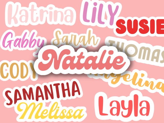 Custom Name Stickers Personalized Name Stickers - Etsy