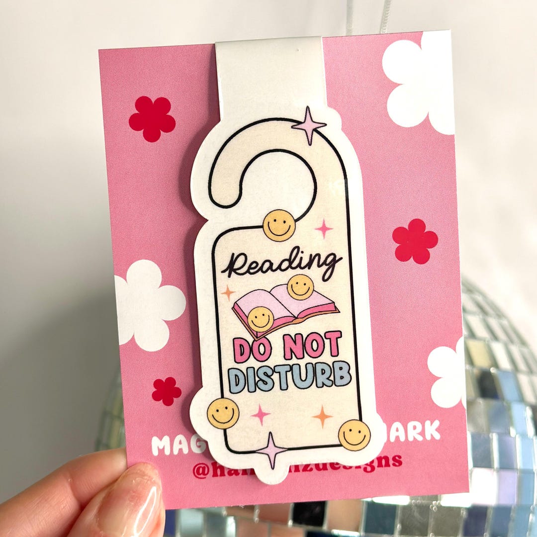 Reading Do Not Disturb Magnetic Bookmark: Book Lover Gift - Etsy