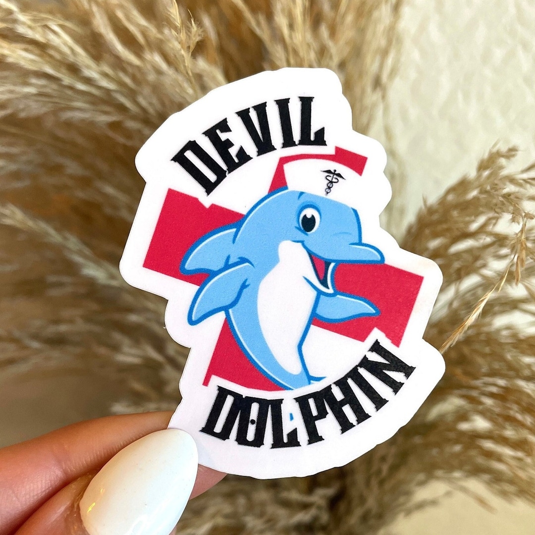 Devil Dolphin Sticker | Navy Corpsman | HM | Military Sticker ...